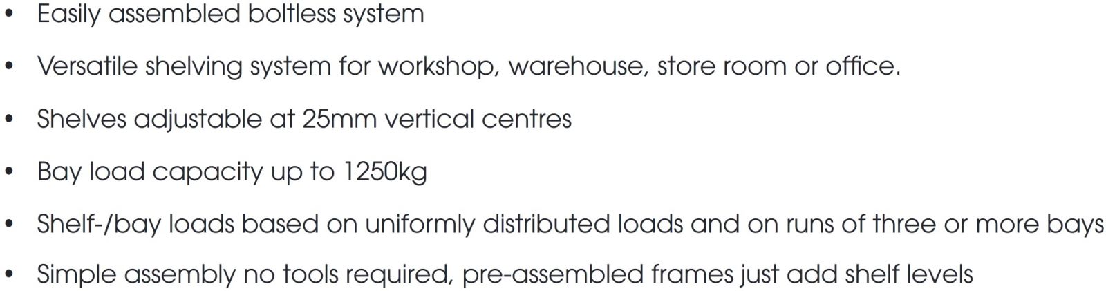 APEX LINVAR BOLTLESS SHELVING ארגזי כלים ופתרונות אחסון סידרה : 23742