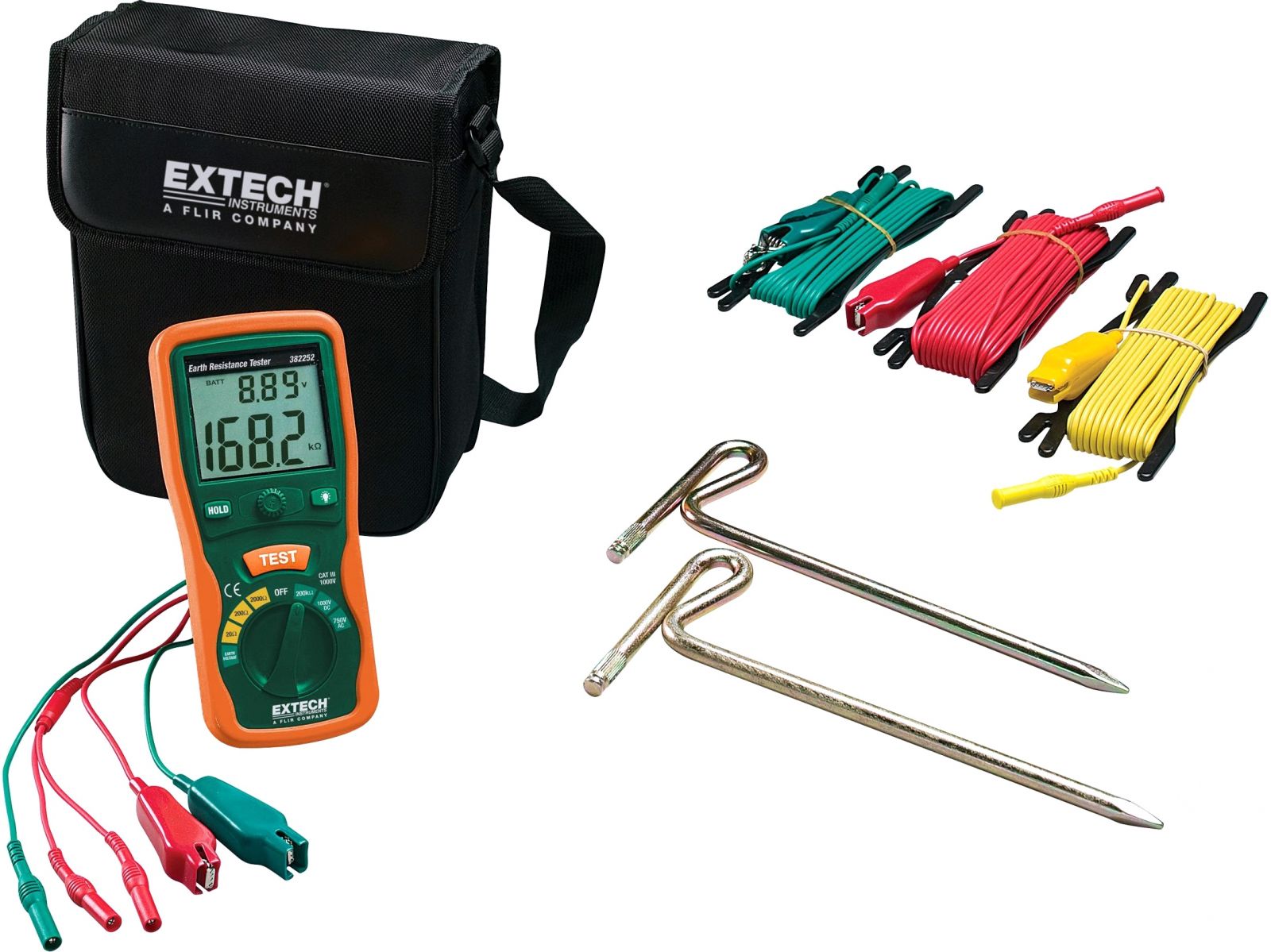 בודק הארקה דו פאזי / תלת פאזי - EXTECH 382252 - טלמיר אלקטרוניקה