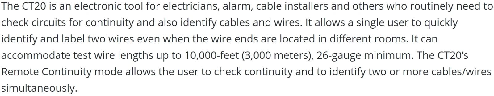 EXTECH INSTRUMENTS CONTINUITY TESTER PRO - CT20 ציוד בדיקה ומכשירי ...