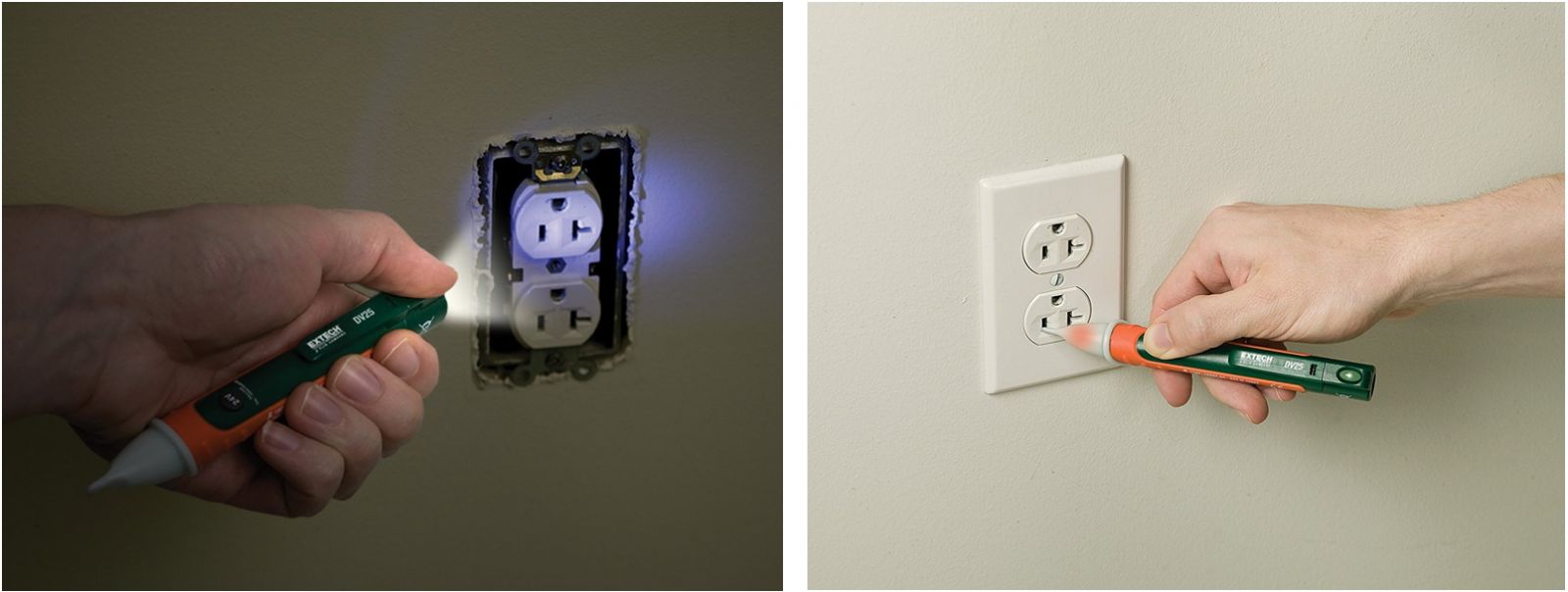 גלאי מתח מקצועי ללא מגע עם זמזם - EXTECH DV25 - טלמיר אלקטרוניקה