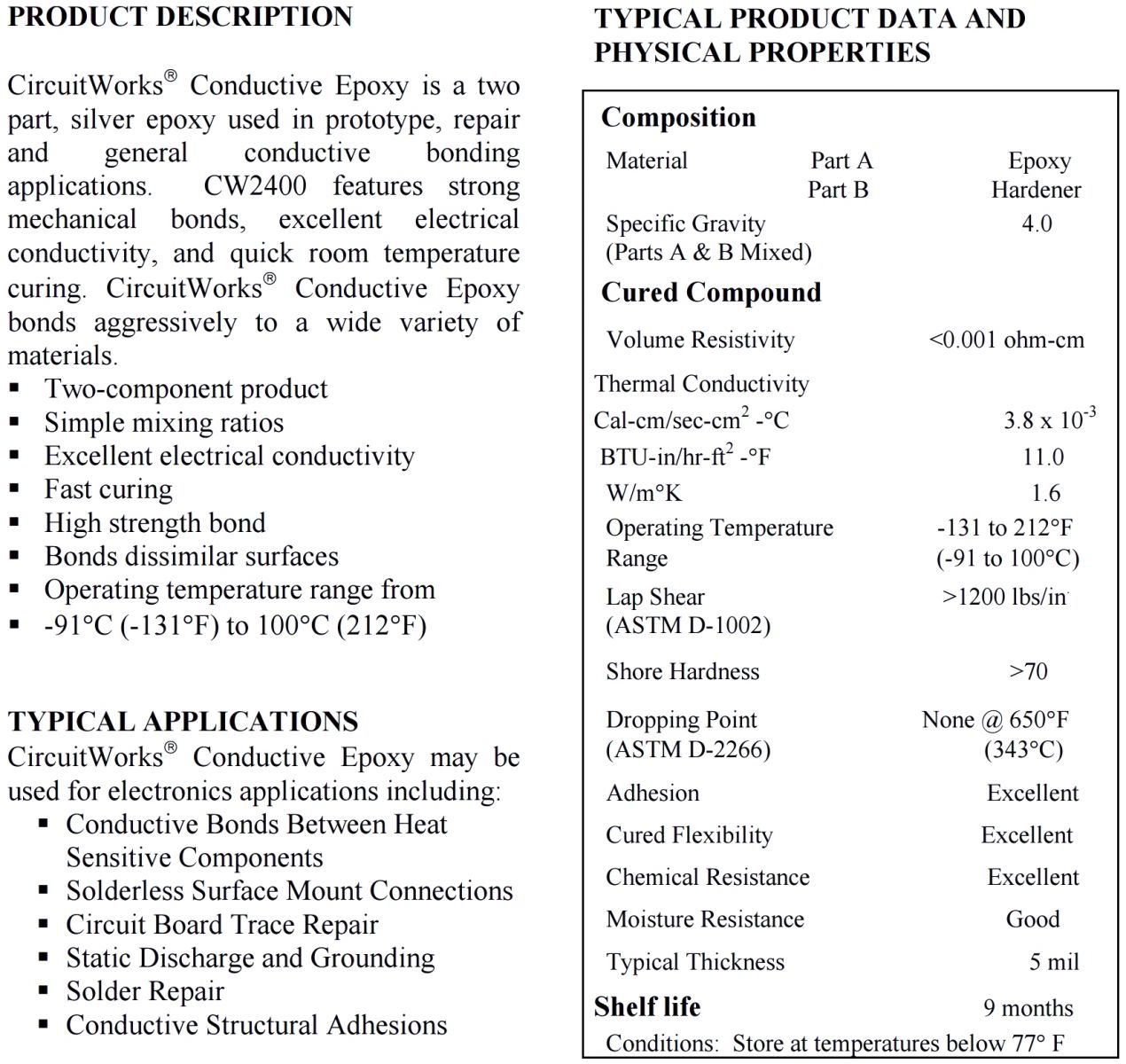 CHEMTRONICS CIRCUITWORKS CONDUCTIVE EPOXY - CW2400 מלחמים ותחנות הלחמה ...