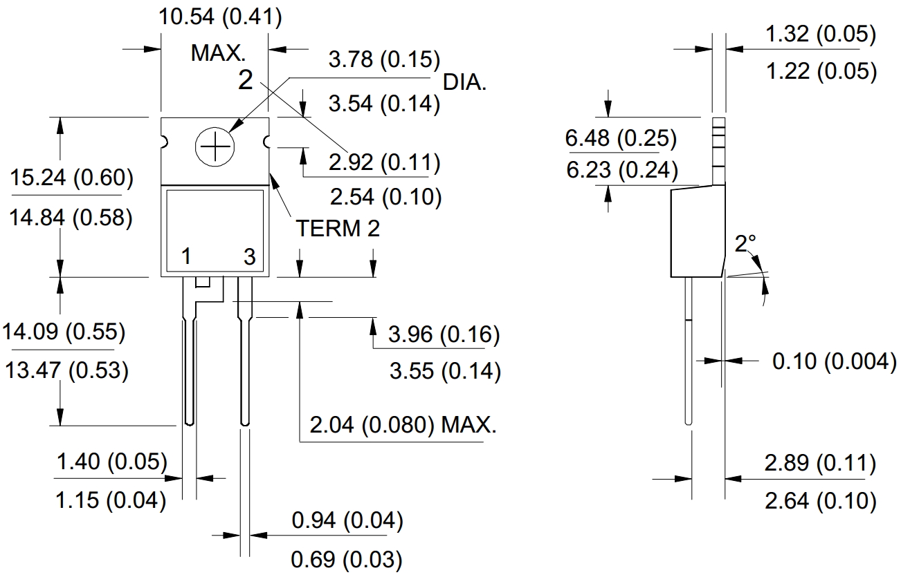 דיודה - 1200V 10A - STANDARD RECOVERY - טלמיר אלקטרוניקה