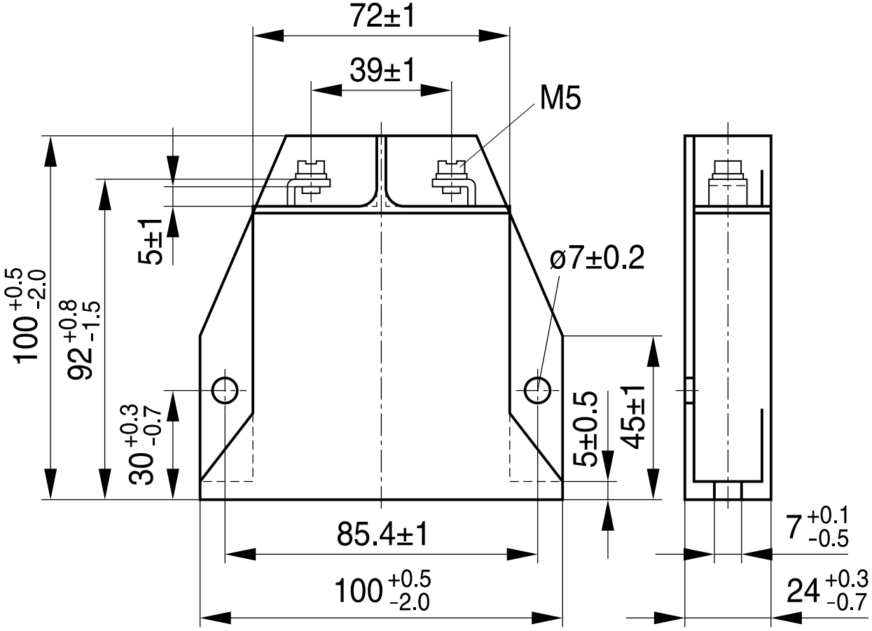 וריסטור HIGHE SERIES , B60 , 460Vrms / 615Vdc - BLOCK