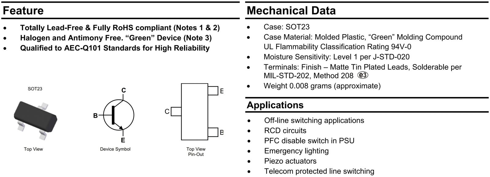 DIODES INC SMD BIPOLAR TRANSISTORS - PNP - SOT-23 רכיבי אלקטרוניקה ...