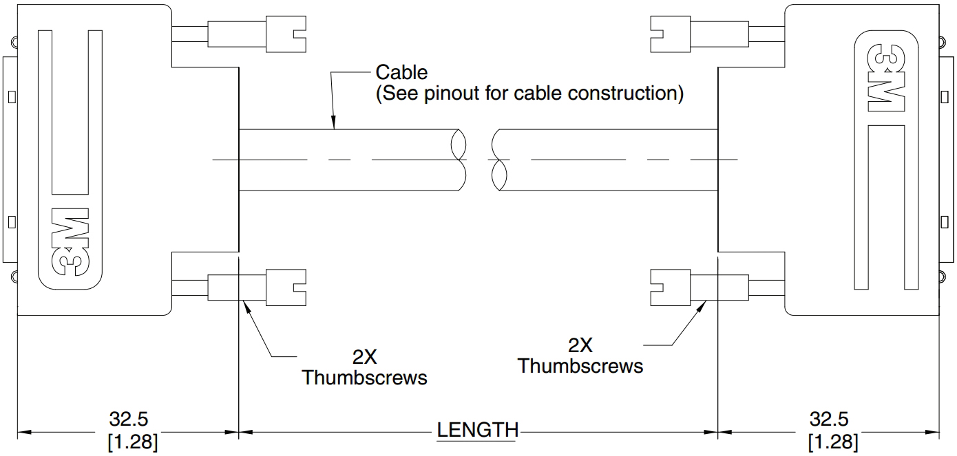 כבל 1M , MDR 26(M) ~ MDR 26(M) - CAMERA LINK - טלמיר אלקטרוניקה