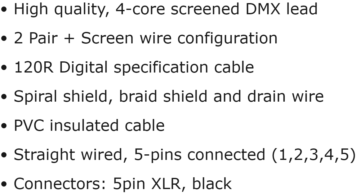 PULSE AUDIO BLACK SERIES 2PAIR + SCREEN 5P XLR DMX CABLES כבלים ...