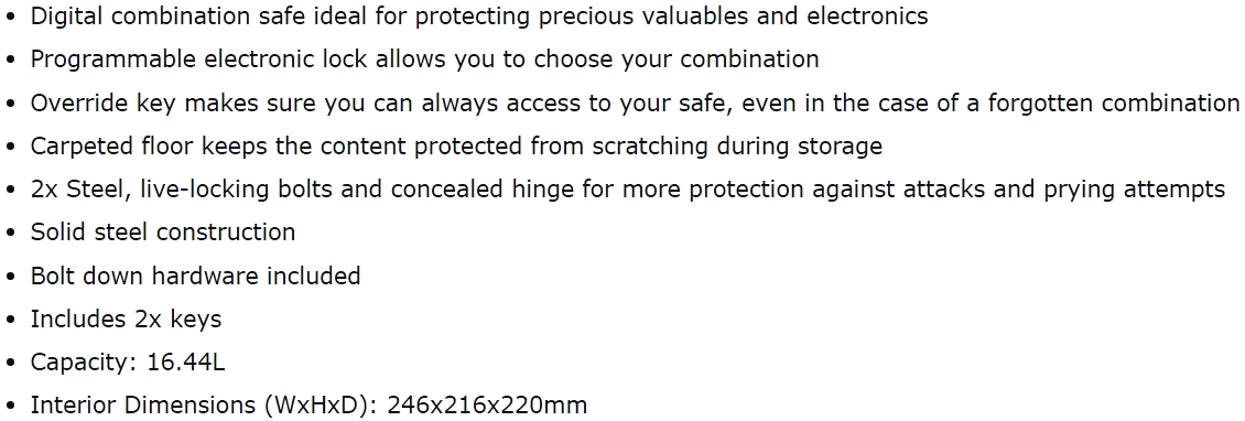 MASTER LOCK DIGITAL COMBINATION SAFE - X055ML פתרונות אבטחה סידרה : 36314