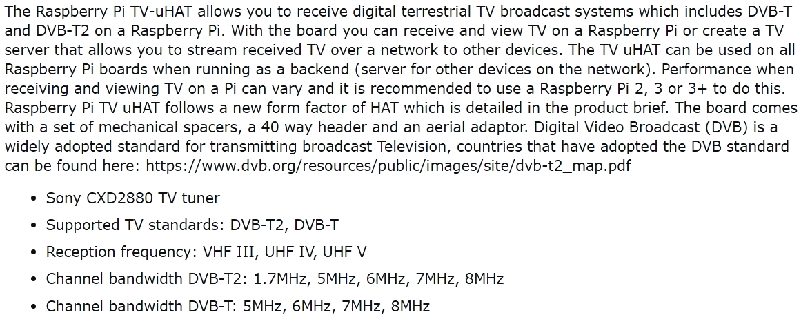 RASPBERRY PI DIGITAL TV TUNER ADD-ON BOARD - RPI-TV-UHAT מוצרי פיתוח ...