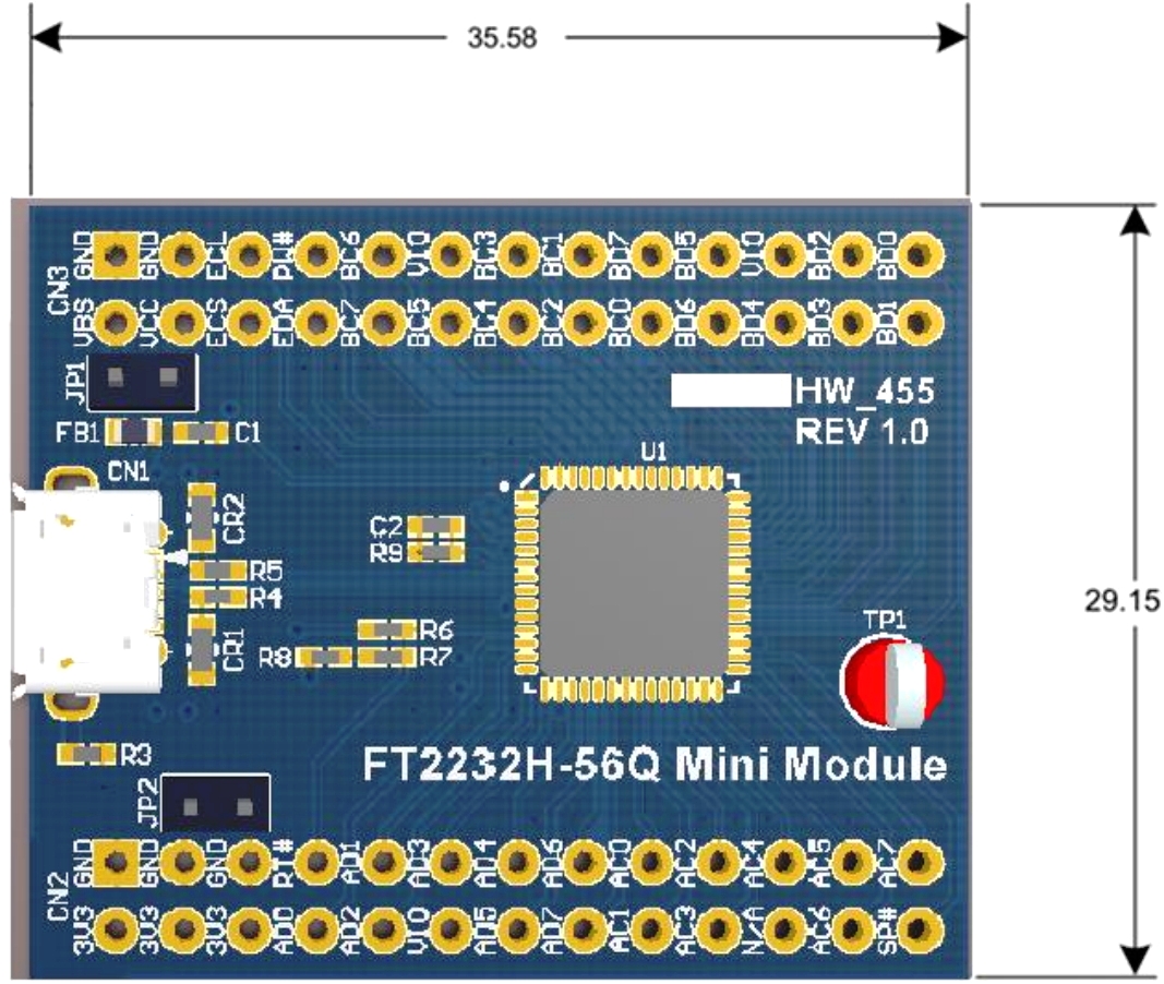 מדול פיתוח - FT2232H-56Q , USB ⇒ SERIAL / FIFO , FT2232H - טלמיר אלקטרוניקה