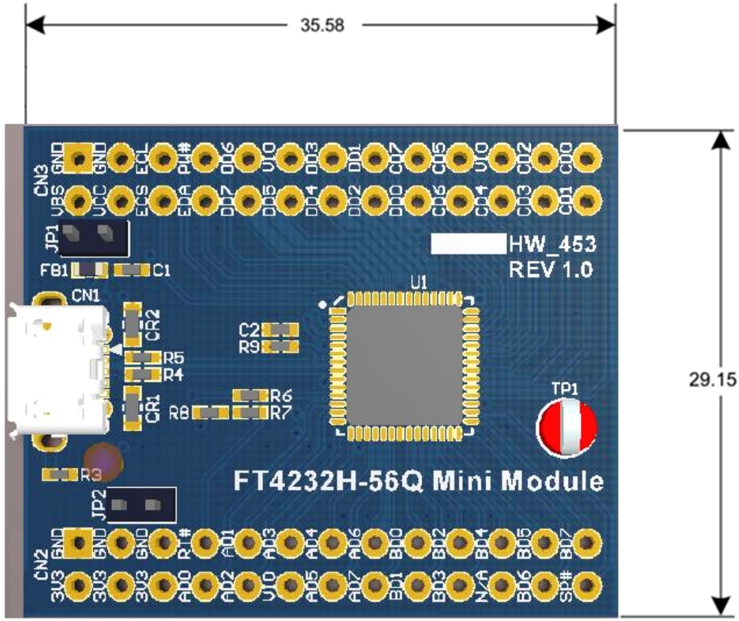 מדול פיתוח - FT4232H-56Q , USB ⇒ SERIAL / FIFO , FT4232H - טלמיר אלקטרוניקה