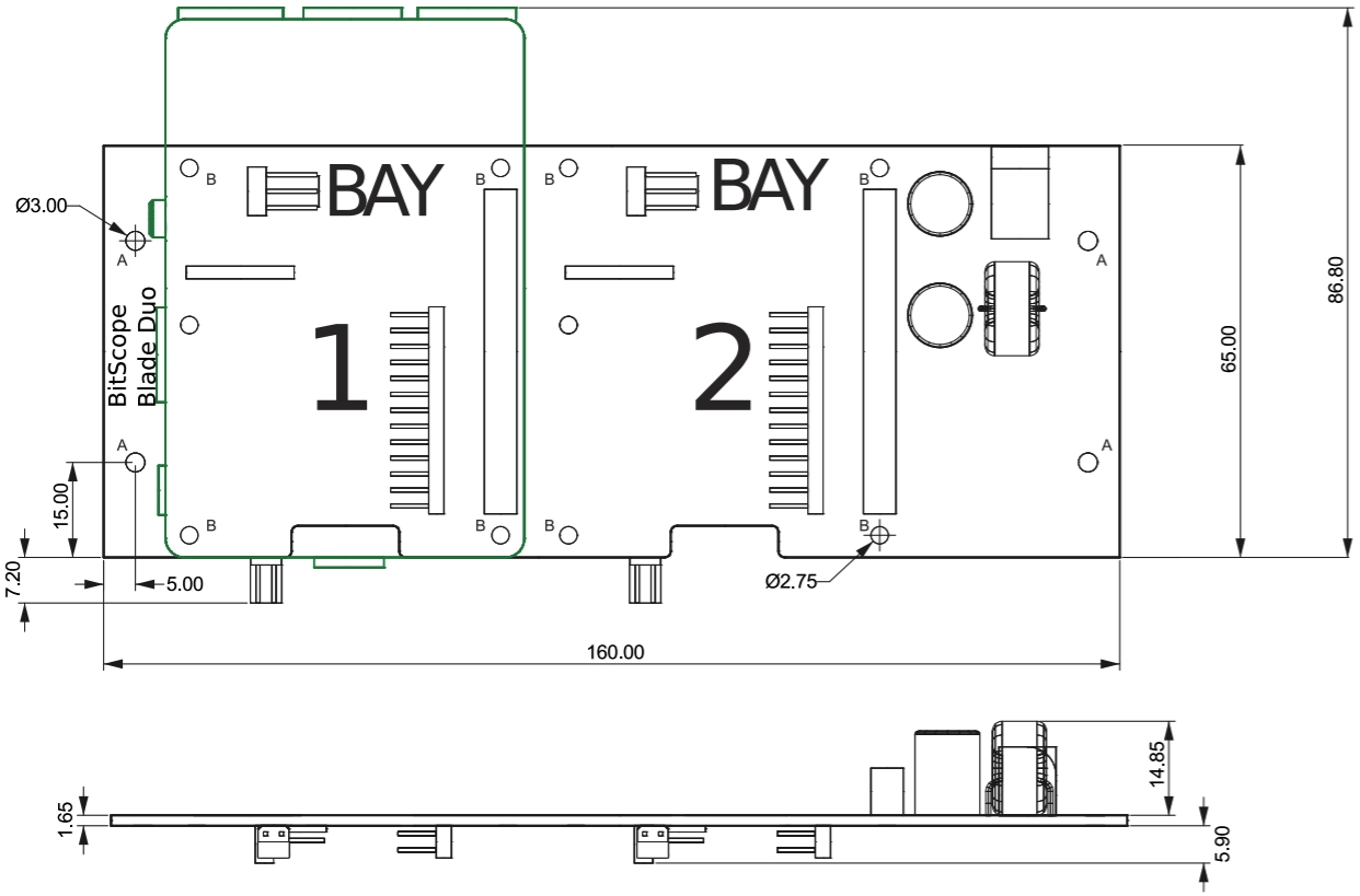 כרטיס הרחבה - BITSCOPE BLADE DUO PI - טלמיר אלקטרוניקה