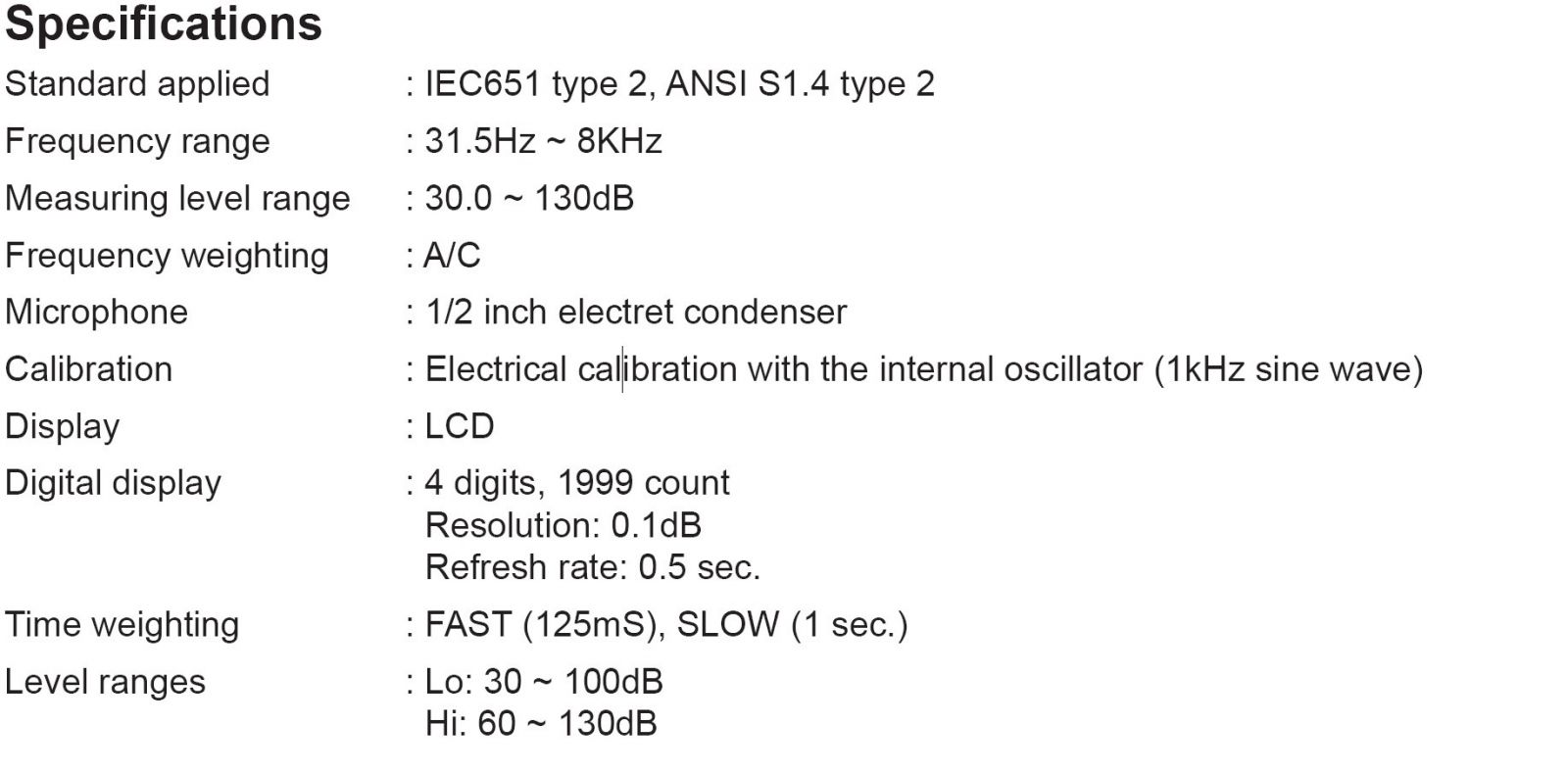 TENMA 72-942 DIGITAL SOUND LEVEL METER ציוד בדיקה ומכשירי מדידה סידרה ...
