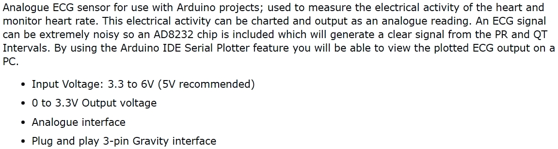 DFROBOT HEART RATE MONITOR SENSOR MODULE FOR ARDUINO - SEN0213 מוצרי ...