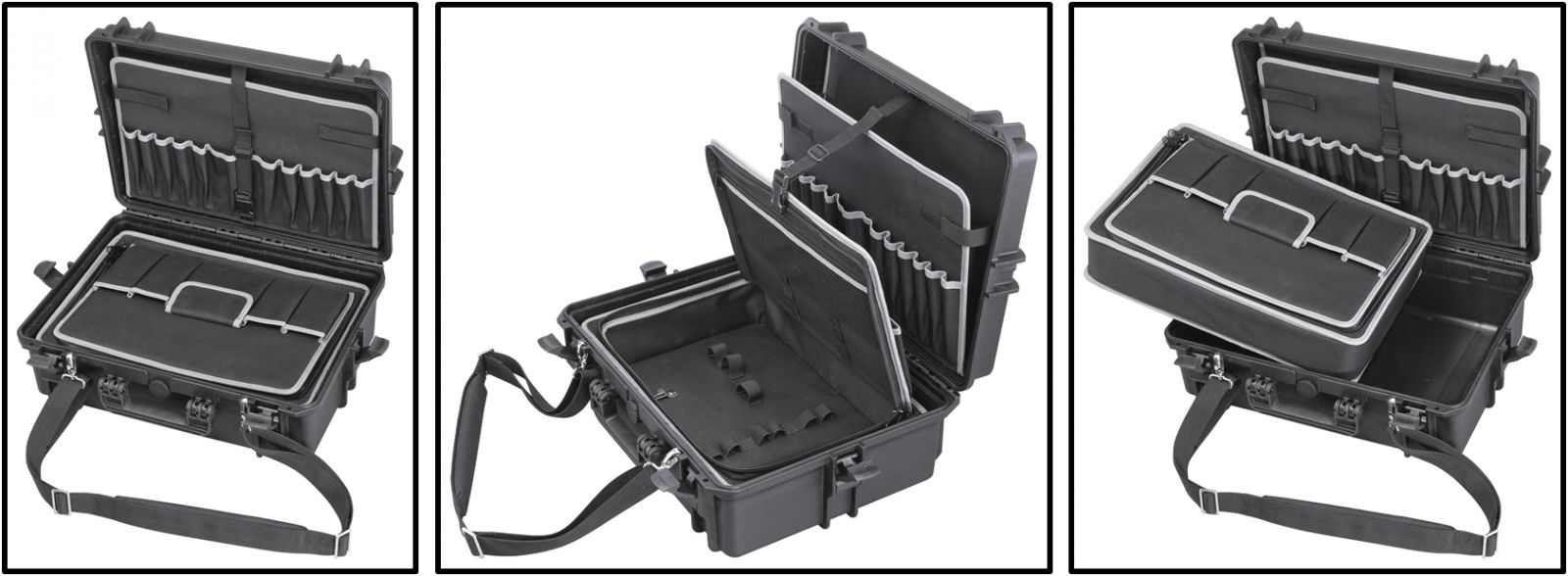 מזוודת אחסון מקצועית לכלי עבודה - 555X428X211MM - טלמיר אלקטרוניקה