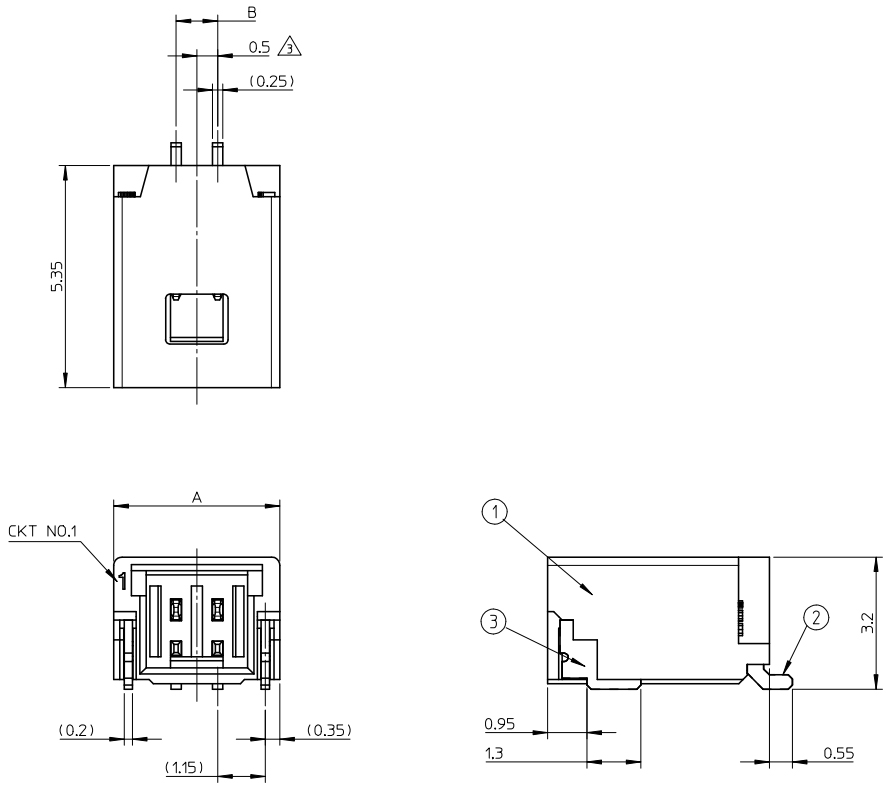 מחבר MOLEX להלחמה למעגל מודפס - סדרת PICO-CLASP - זכר 5 מגעים - טלמיר ...
