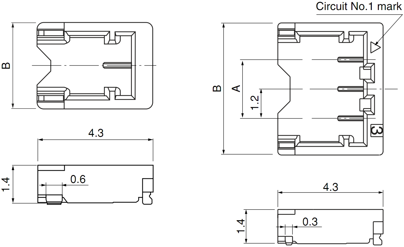 מחבר JST להלחמה למעגל מודפס - סדרת ACH - זכר 2 מגעים - טלמיר אלקטרוניקה