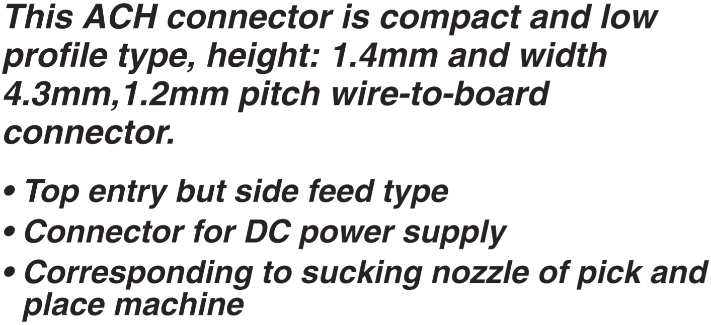 JST 1.2MM PITCH CRIMP STYLE CONNECTORS - ACH SERIES קונקטורים, מחברים ...