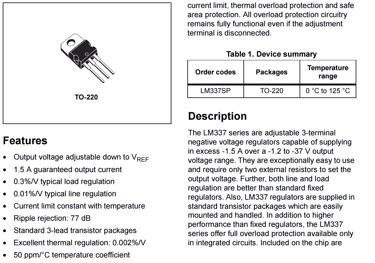 ST MICROELECTRONICS LINEAR VOLTAGE REGULATORS - TO-220 מעגלים משולבים ...
