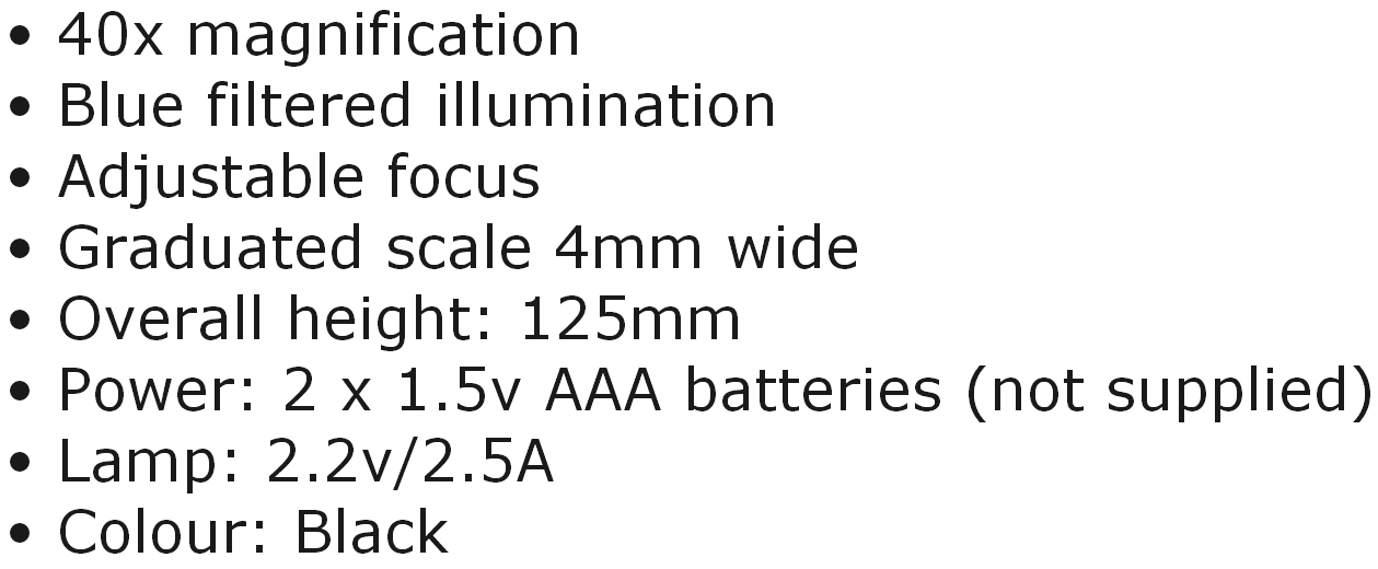 AREXX ILLUMINATED POCKET MICROSCOPE X40 MAGNIFICATION זכוכיות מגדלת ...