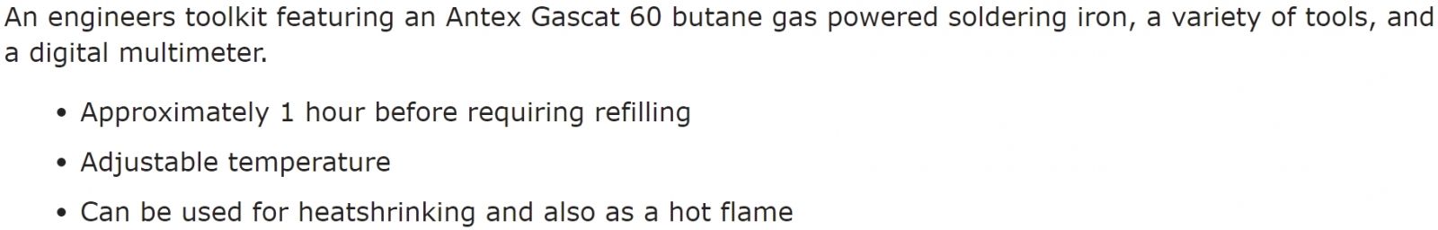 ANTEX 60W GAS POWERED SOLDERING IRON - GASCAT 60 TOOL KIT מלחמים ותחנות ...
