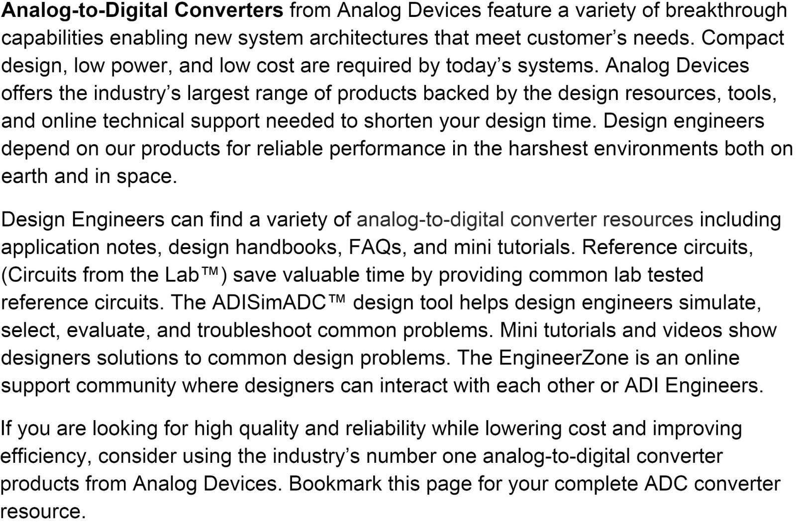 ANALOG DEVICES ANALOG TO DIGITAL (ADC) CONVERTERS - SOT מעגלים משולבים ...