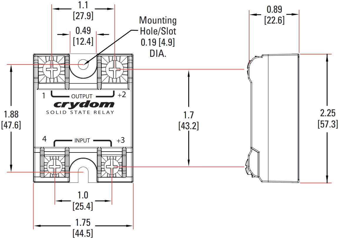 ממסר SPST-NO , 0VDC ~ 60VDC , 60A - SSR - טלמיר אלקטרוניקה