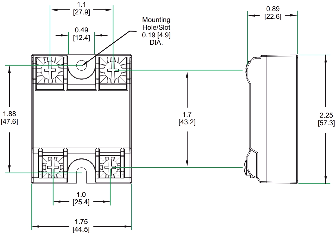 ממסר SPST-NO , 24VAC ~ 280VAC , 10A - SSR