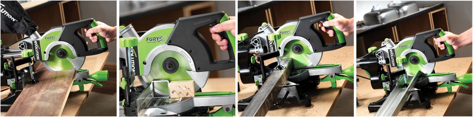 מסור גרונג / פנדל שולחני מקצועי EVOLUTION FURY 3-S 210MM - 1500W