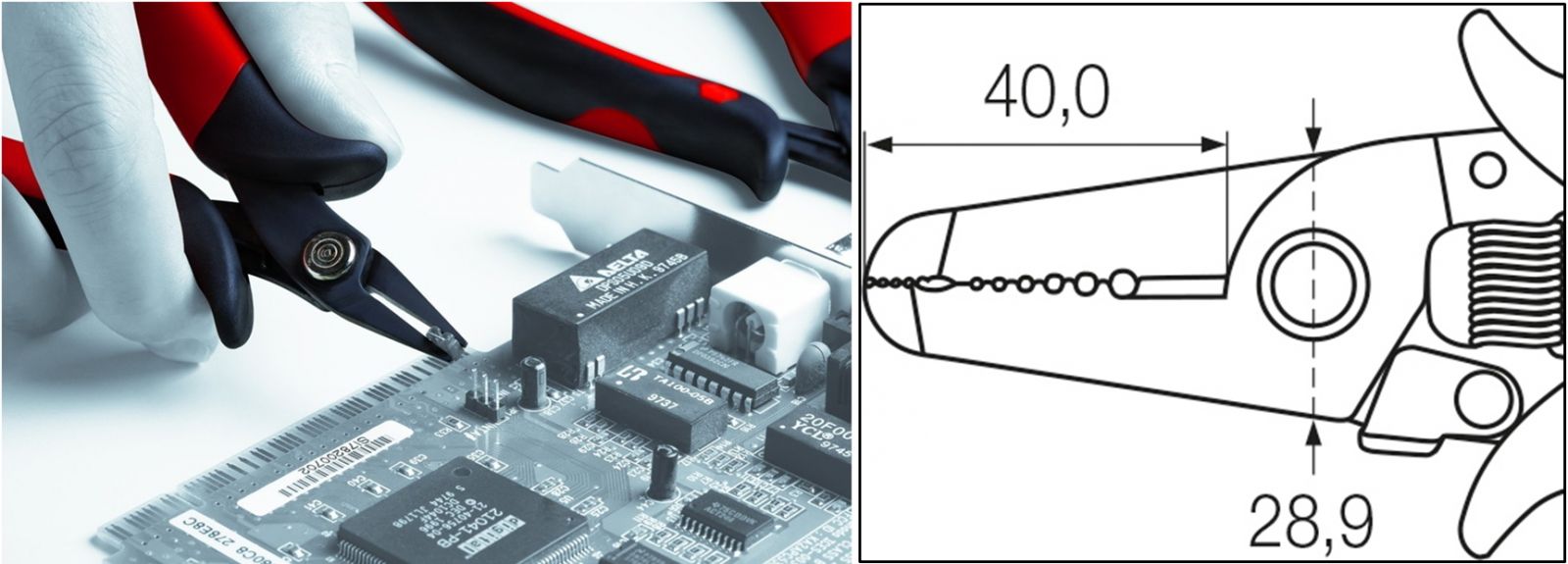 מסיר בידוד מקצועי לכבלים - WIHA 33471 - 10AWG ~ 20AWG - טלמיר אלקטרוניקה