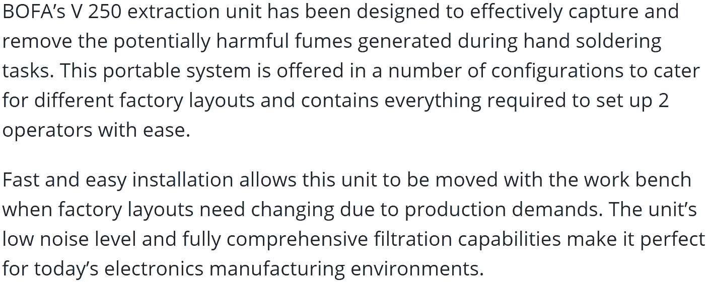 BOFA INTERNATIONAL V 250 DOUBLE ARM FUME EXTRACTION SYSTEM מלחמים ...