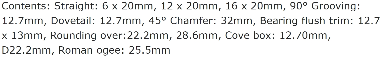 SILVERLINE 1/4'' TCT ROUTER BIT SET - 792084 כלי עבודה נטענים / חשמליים ...