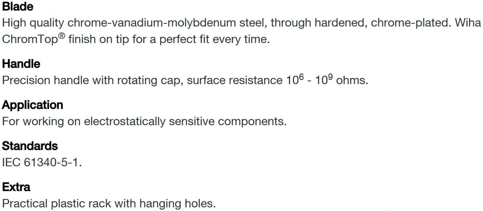 WIHA 6PC PRECISION ESD SCREWDRIVER SET - 275 K6 כלי עבודה ידניים סידרה ...