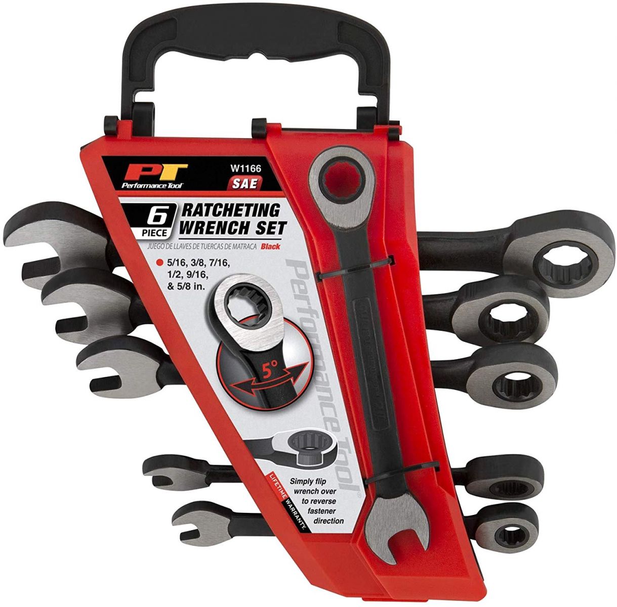 סט מפתחות רינג / פתוח רצ'ט אינצ'י - 6 יחידות - PT W1166