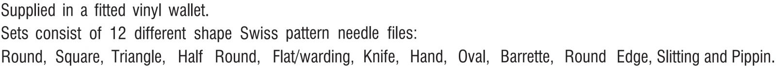 DURATOOL NEEDLE FILE SETS כלי עבודה ידניים סידרה : 18344