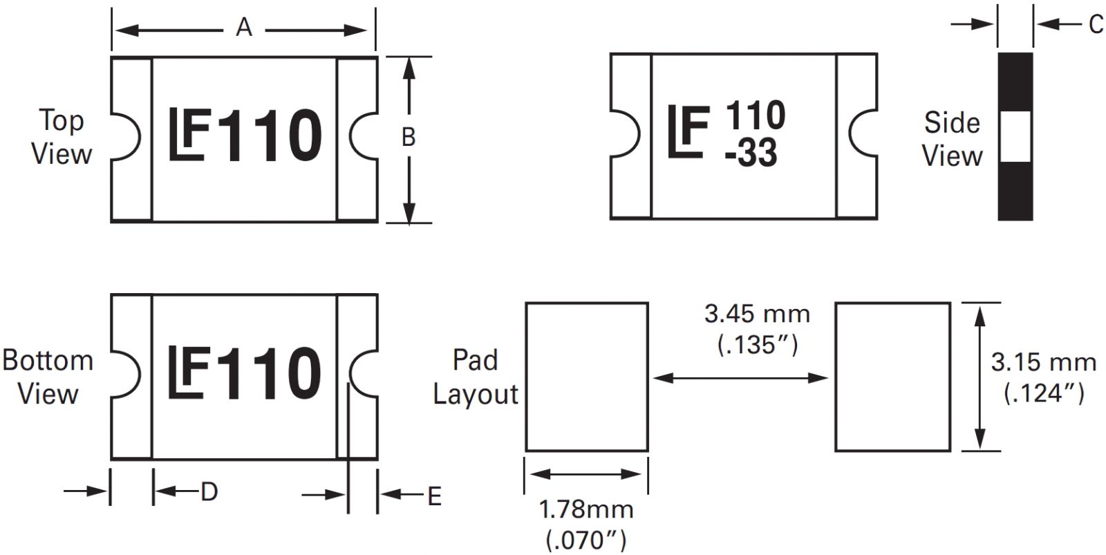 פיוז מתאפס SMD , 1812 , 30VDC , 350mA / 700mA - PTC - טלמיר אלקטרוניקה