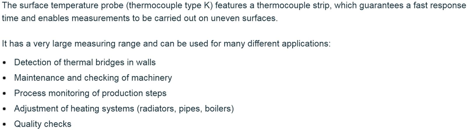 TESTO 0602 0393 K TYPE SURFACE TEMPERATURE PROBE ציוד בדיקה ומכשירי ...