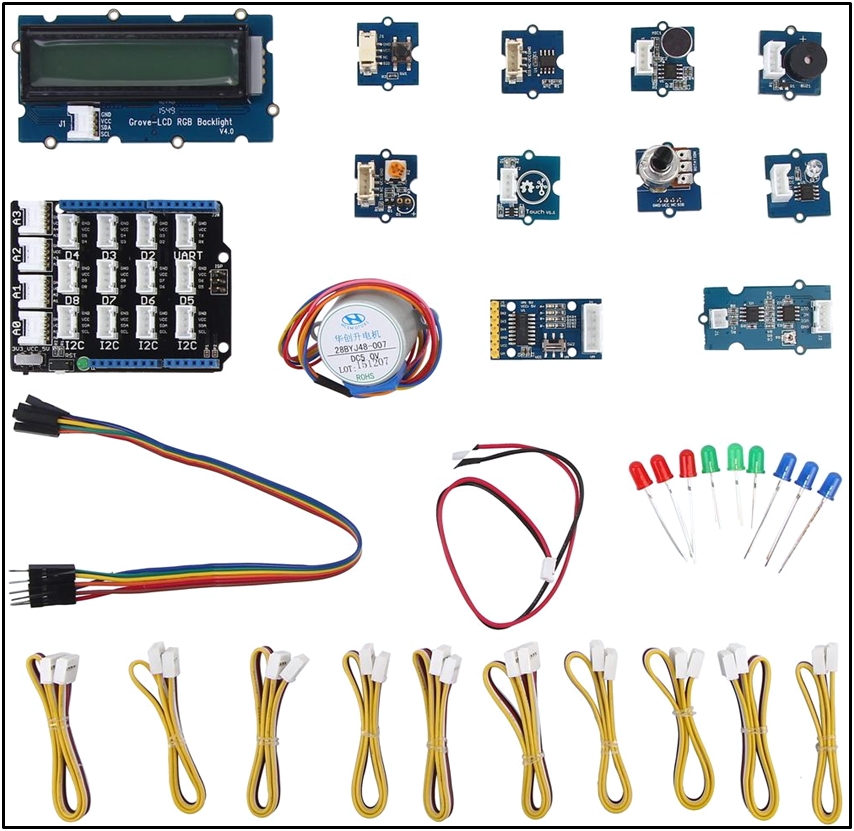קיט ארדואינו מתקדם - GROVE - ARDUINO & GENUINO STARTER KIT