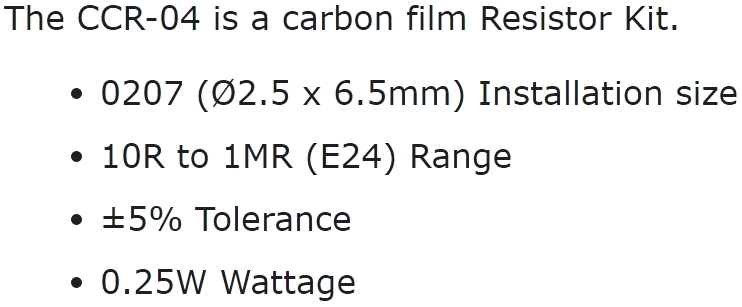 NOVA 2340PCS THROUGH HOLE CARBON FILM RESISTOR KIT - CCR-04 רכיבי ...