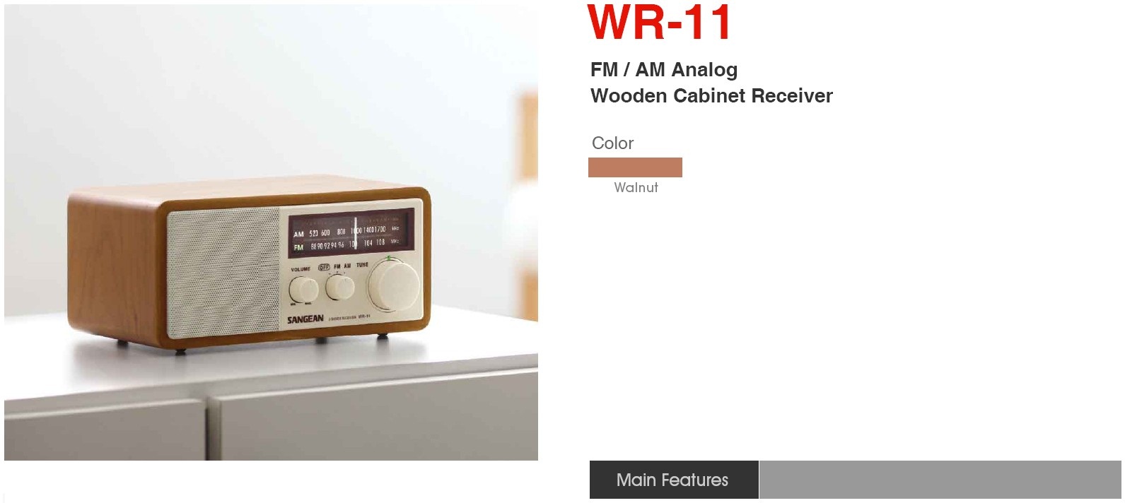 SANGEAN FM / AM WOODEN CABINET RECEIVER - WR-11 Talmir Home Tech סידרה ...