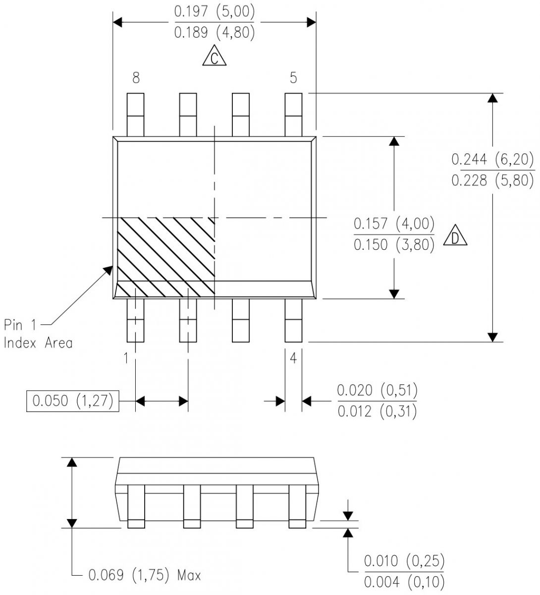 מגבר מכשור - ערוץ 1 - SMD - 500µV - 2.25V-18V - 600KHZ - טלמיר אלקטרוניקה