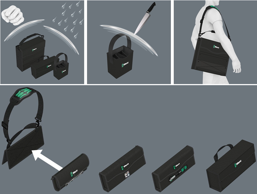 תיק נשיאה מודולרי לכלי עבודה - WERA 2GO TOOL BOX - טלמיר אלקטרוניקה