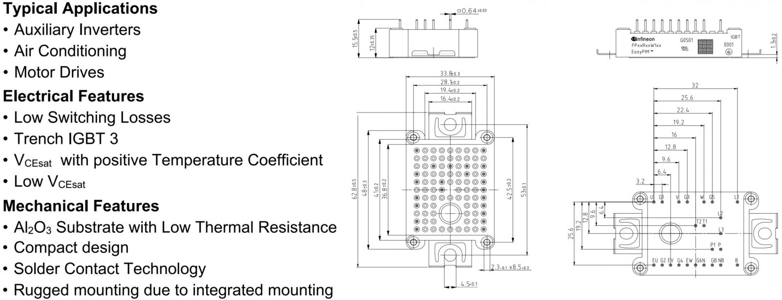 INFINEON MOSFET IGBT TRANSISTOR MODULS - EASYPIM SERIES רכיבי ...