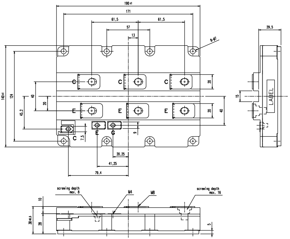 טרנזיסטור - IGBT MODULE - N CH - 1700V 3600A - 18650W