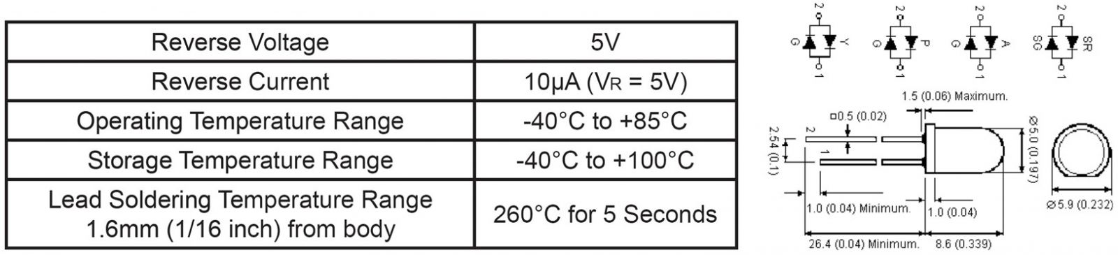 MULTICOMP 5MM TRI-COLOR LEDS לדים ורכיבים אופטיים סידרה : 7141