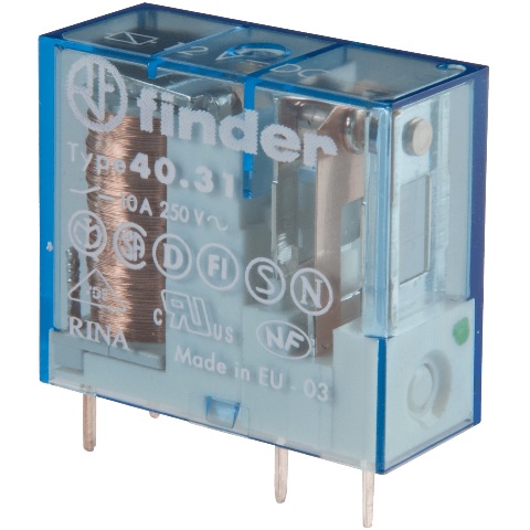 FINDER 8A/10A/16A PCB/PLUG-IN RELAYS - 40 SERIES רכיבי אלקטרוניקה