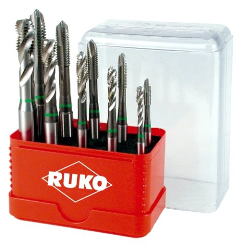 RUKO HSS MACHINE TAP SET IN STEEL CASE כלי עבודה ידניים