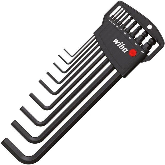 WIHA 9PCS BALL END METRIC HEX L-KEY SET - 369 H9B כלי עבודה ידניים