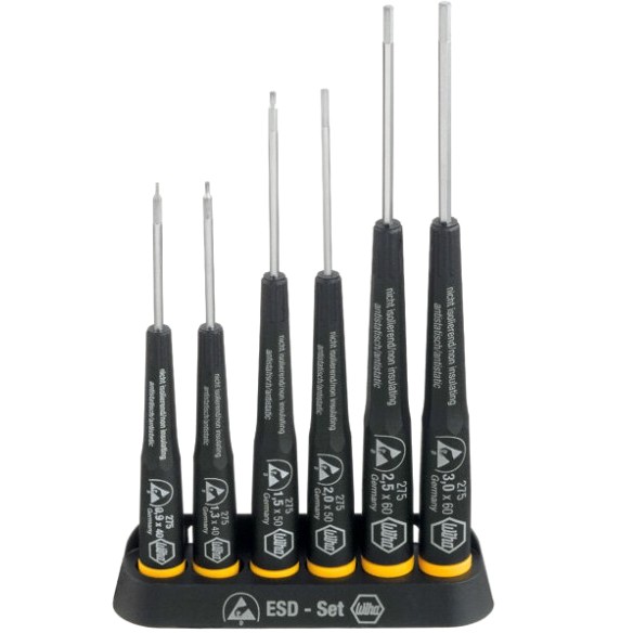 WIHA 6PC PRECISION ESD SCREWDRIVER SET - 275 K6 כלי עבודה ידניים סידרה ...
