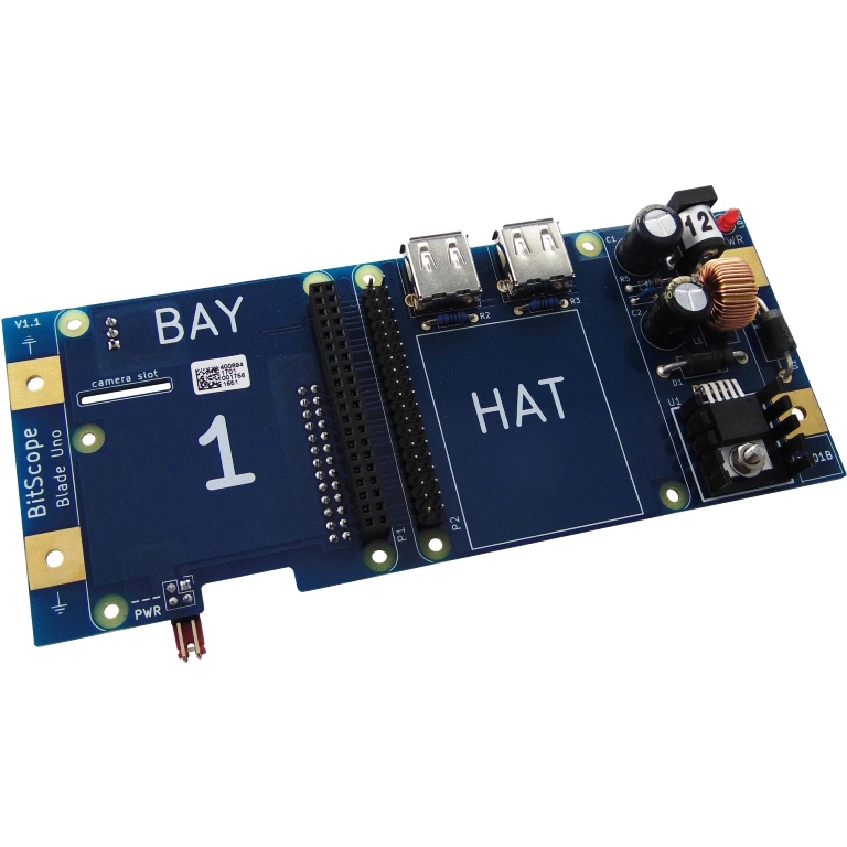 BITSCOPE BLADE - RASPBERRY PI UNO + HAT - BB01B מוצרי פיתוח לאלקטרוניקה
