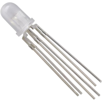 KINGBRIGHT 5MM RGB LED - LF-5WAEMBGMBW לדים ורכיבים אופטיים